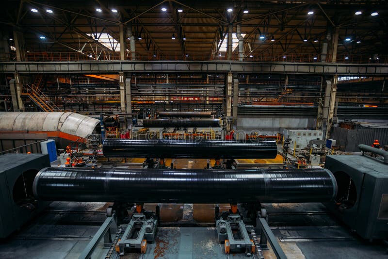 Polymer Layer Anti Corrosion Pipe Coating Machinery Stock Image - Image ...