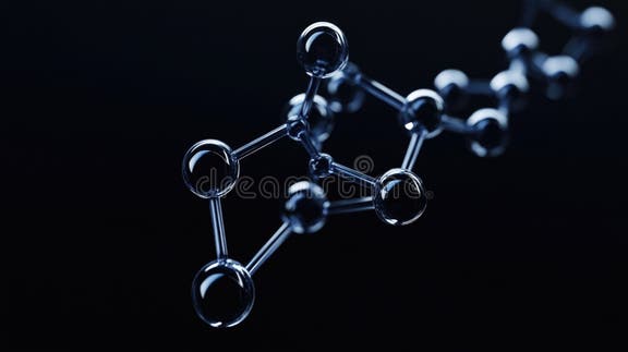 Polymer Molecule Structure in Dark Background Stock Photo - Image of ...