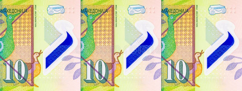 Polymer Money. Banknote 10 Denars Macedonia, 2020 Stock Image - Image ...