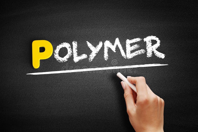 Polymer text on blackboard stock image. Image of industry - 197773591