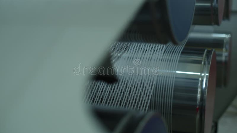 Polymer Thread Making Machine in Action Stock Video - Video of ...