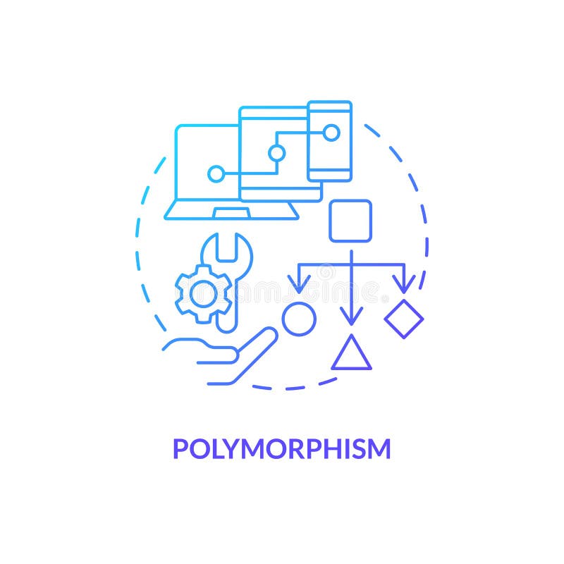 Polymorphism Blue Gradient Concept Icon Stock Illustration ... Polymorphism Blue Gradient Concept Icon Stock Illustration ...