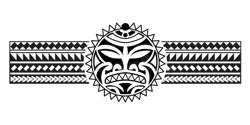 Polynesian Border Tattoo Design. Pattern Aboriginal Samoan Stock Vector ...