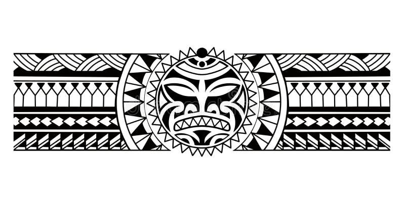 Polynesian Border Tattoo Design. Pattern Aboriginal Samoan Editorial ...