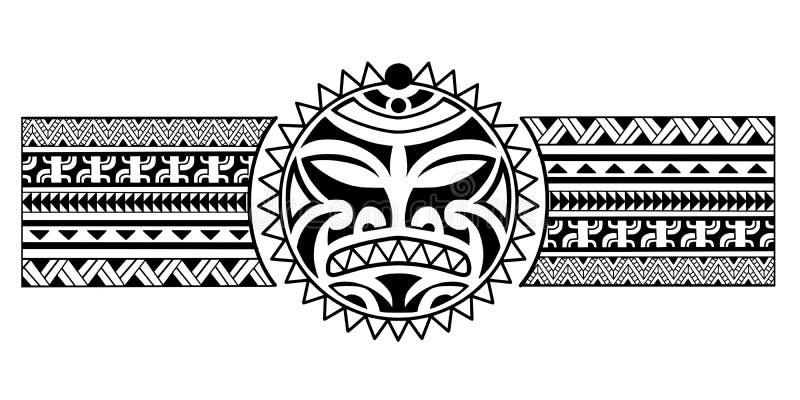 Polynesian Border Tattoo Design. Pattern Aboriginal Samoan Stock Vector ...