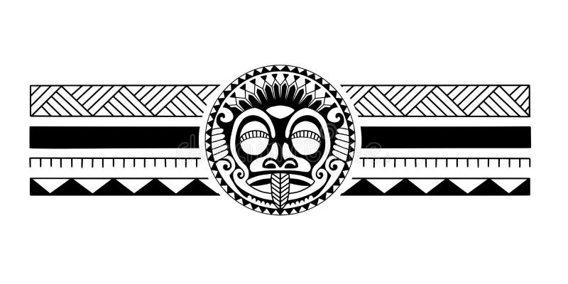 Polynesian Border Tattoo Design. Pattern Aboriginal Samoan Editorial ...