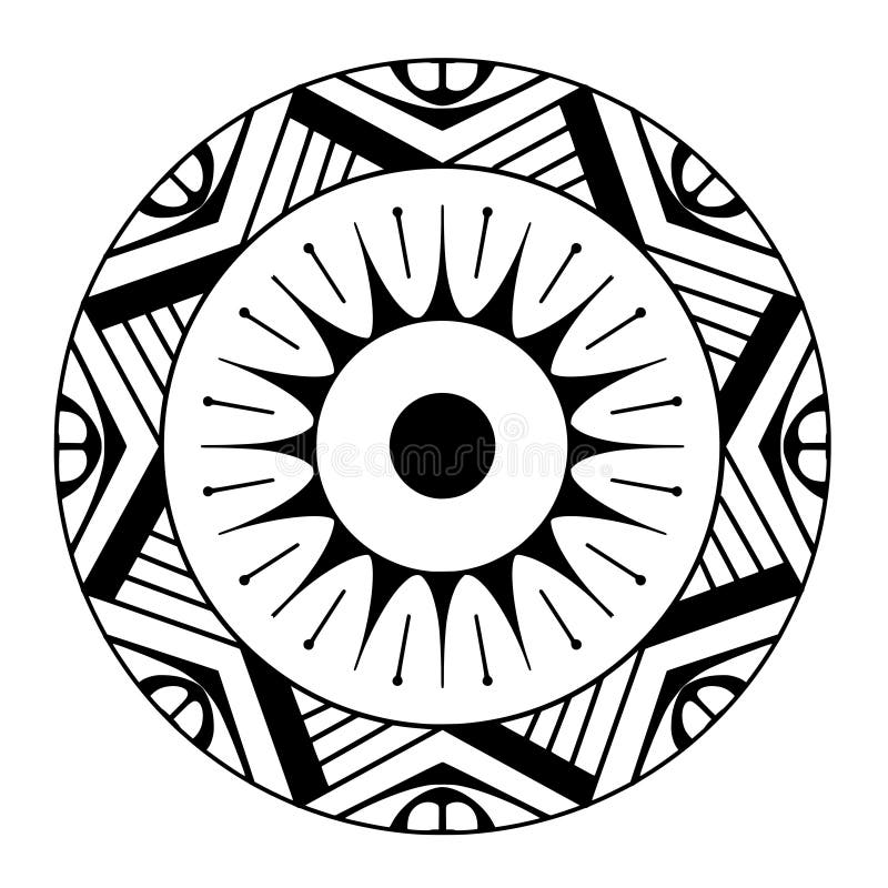 Polynesian Circle Tattoo Design. Aboriginal Samoan. Vector Illustration ...