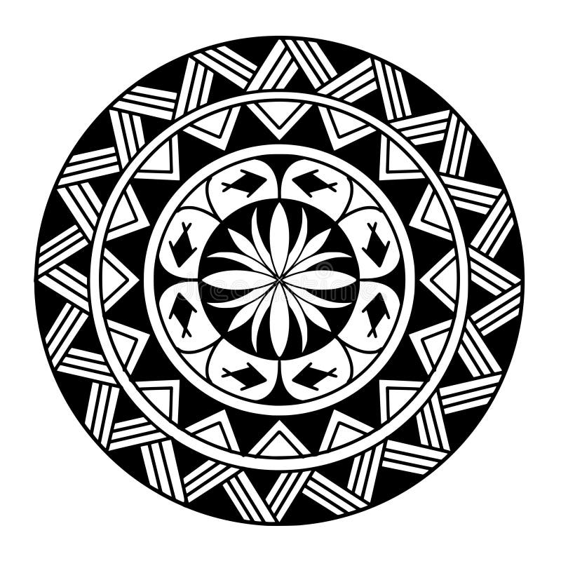 Polynesian Circle Tattoo Design. Aboriginal Samoan Stock Vector ...