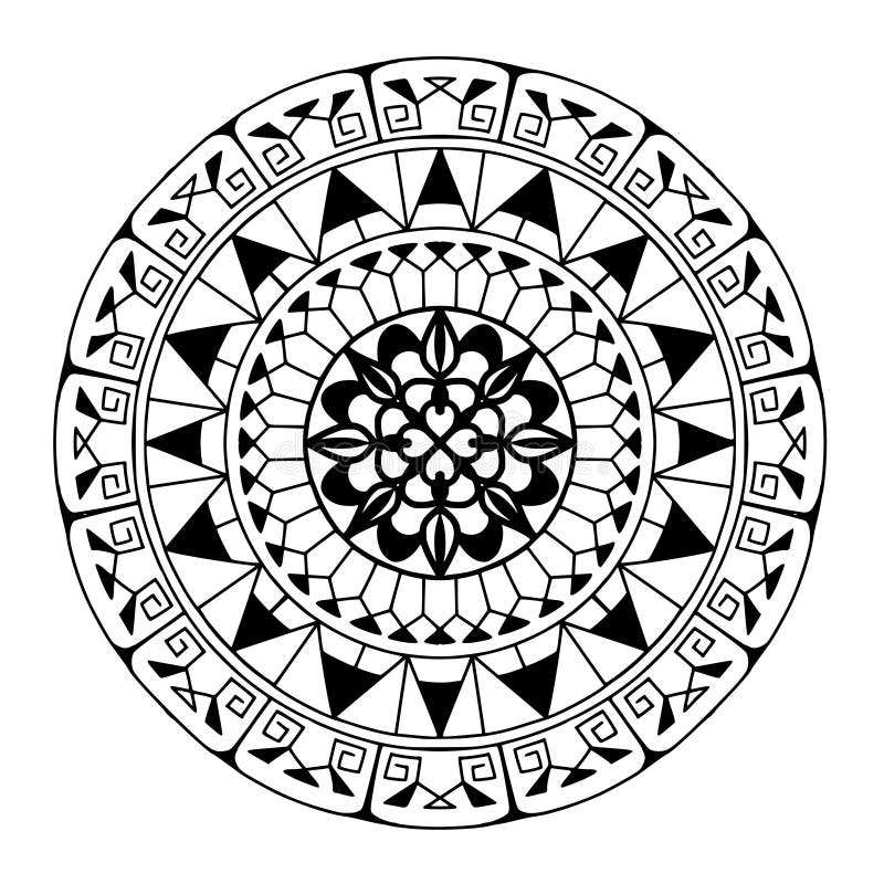 Polynesian Circle Tattoo Design. Aboriginal Samoan Stock Vector ...