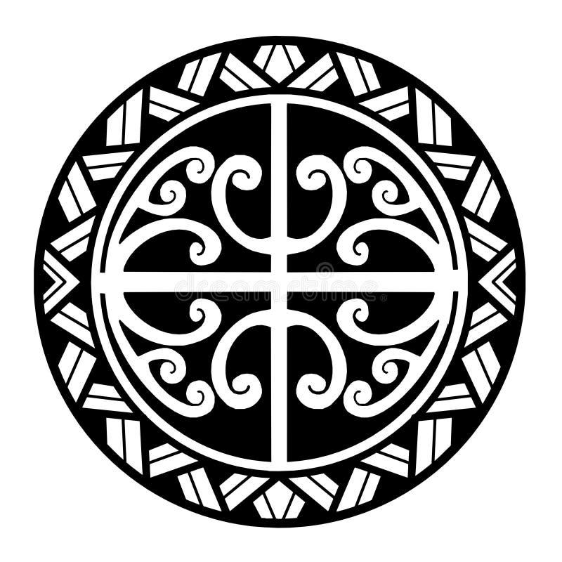 Polynesian Circle Tattoo Design. Aboriginal Samoan Stock Vector ...