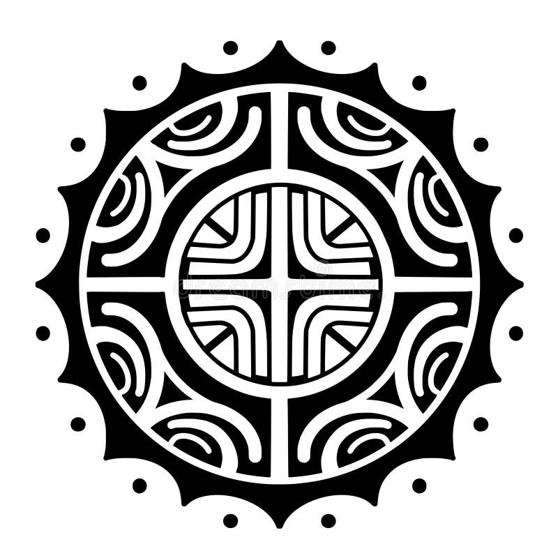 Polynesian Circle Tattoo Design. Aboriginal Samoan. Vector Illustration ...