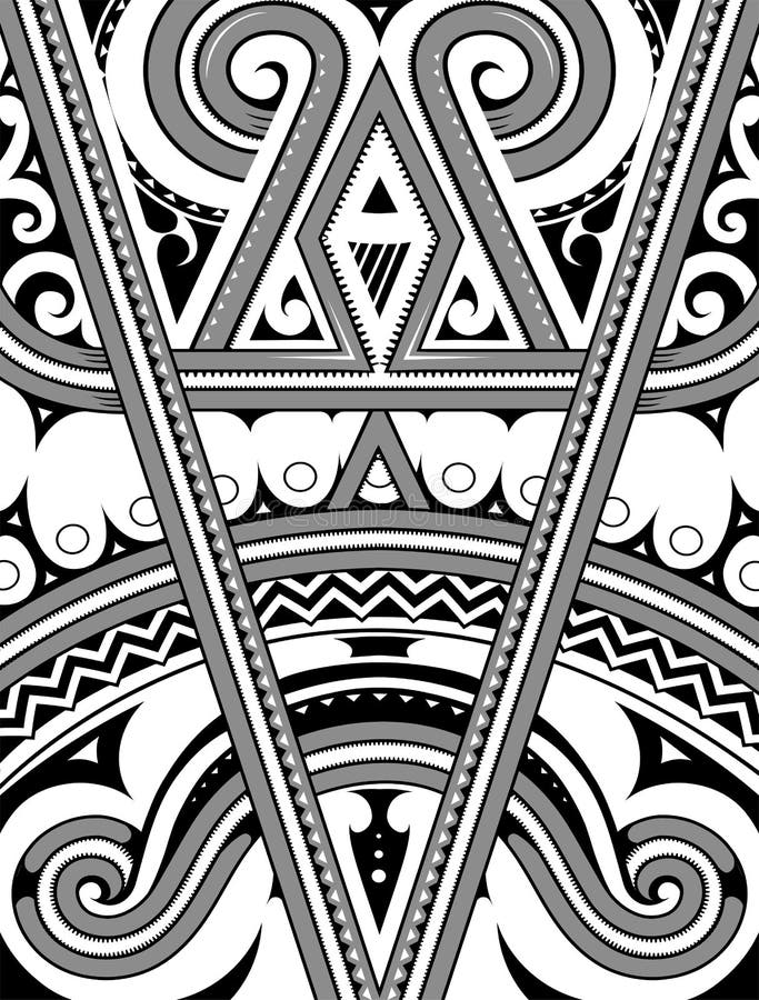 Polynesian Ethnic Style Tattoo Stock Vector - Illustration of vector ...