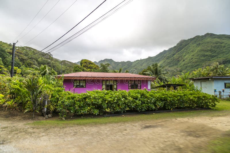 Polynesian Home stock image. Image of vegetation, hacienda - 102514189