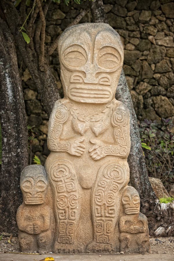Polynesian stone statue stock image. Image of island - 44173845