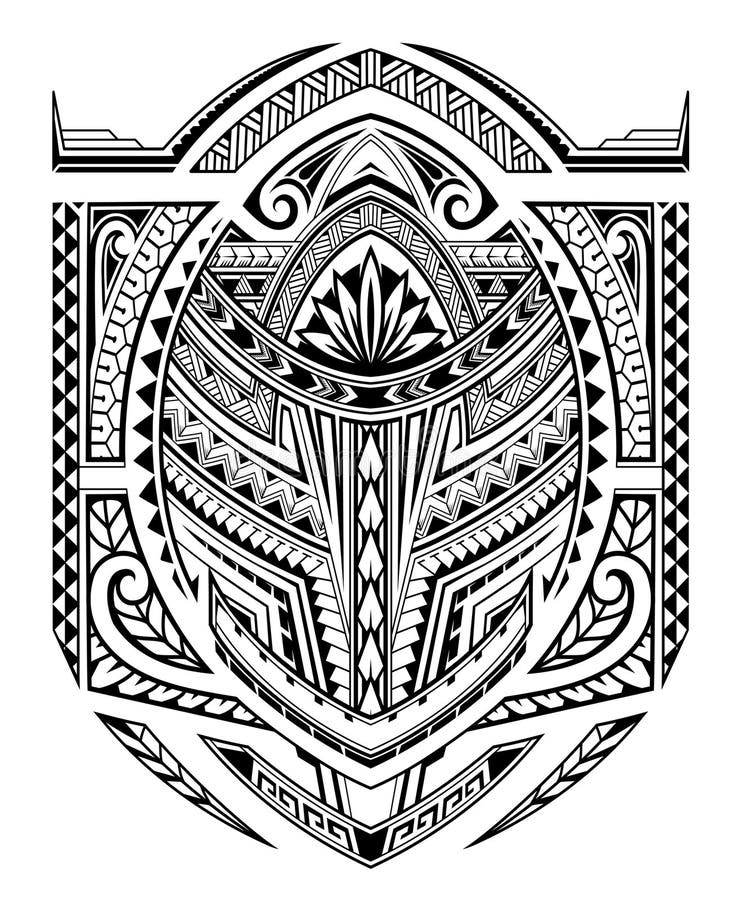 Polynesian Style Tattoo Design Stock Vector - Illustration of tribal ...
