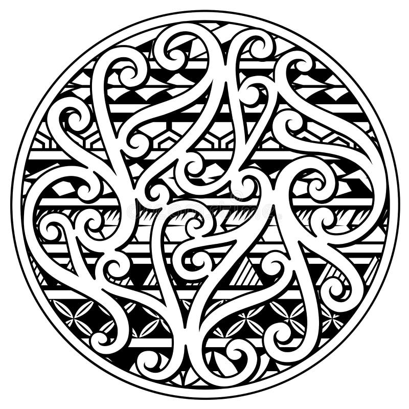 Polynesian Style Pattern. Round Tattoo. Polynesia. Good for Tattoos ...
