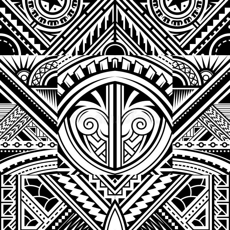 Polynesian Style Tribal Tattoo Pattern Stock Vector - Illustration of ... Polynesian Style Tribal Tattoo Pattern Stock Vector - Illustration of ...