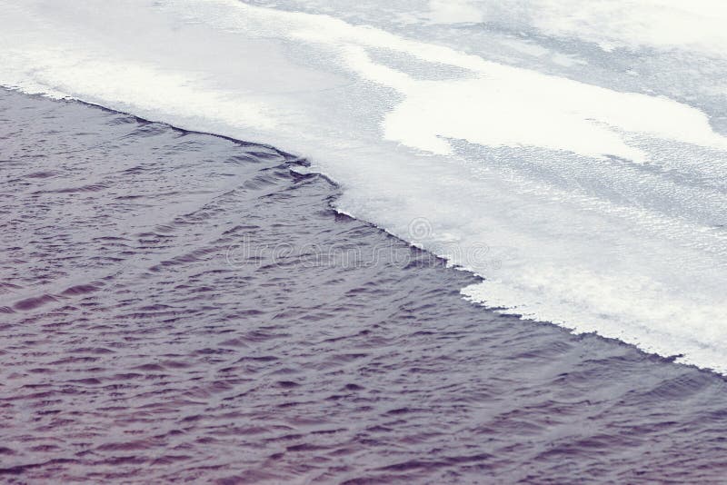 Polynya, Ice is Broken on River, Danger Stock Photo - Image of wave ...