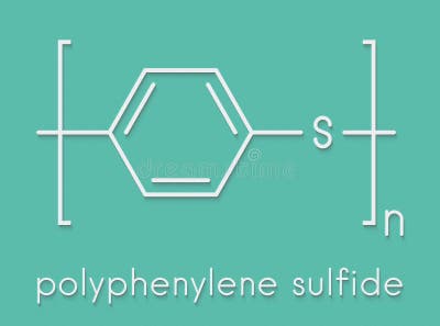 Polyphenylene Sulfide PPS Polymer, Chemical Structure. Commonly Used ...