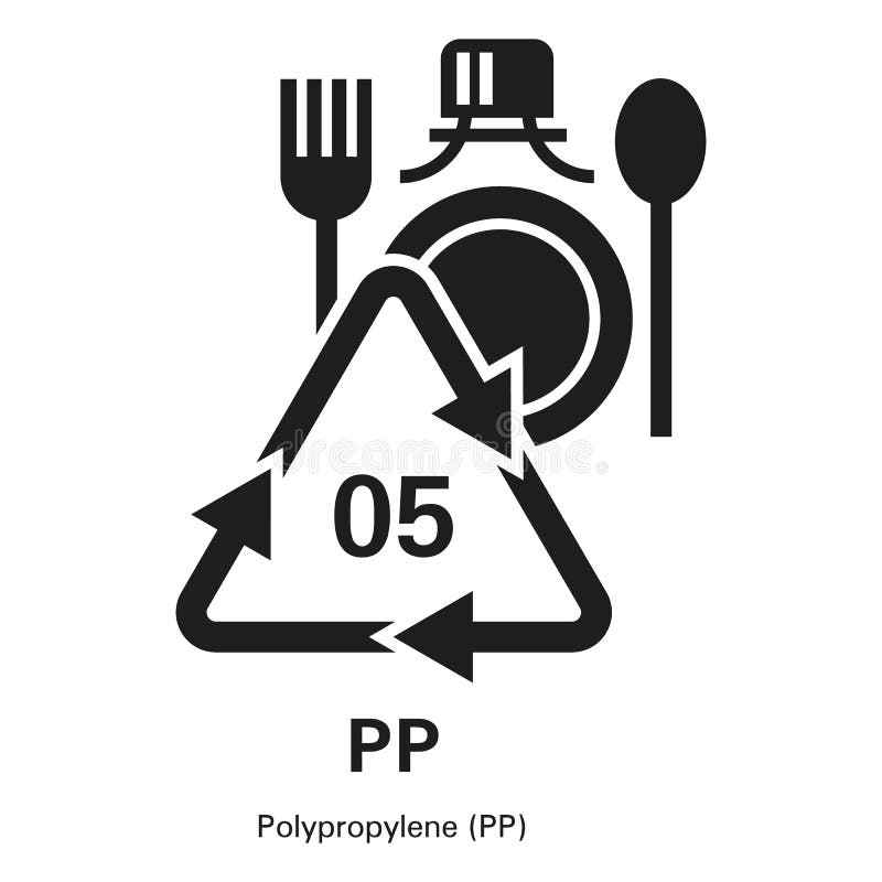 PP 5 Icon. Polypropylene Thermoplastic Polymer. Stock Vector ...