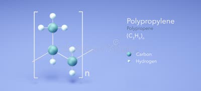 Polypropylene, Polypropene, Polymer, Molecular Structures, 3d Rendering ...