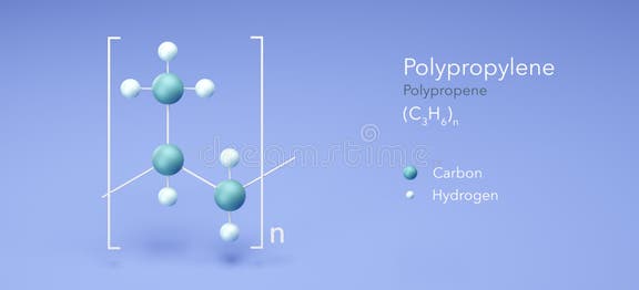Polypropylene, Polypropene, Polymer, Molecular Structures, 3d Rendering ...