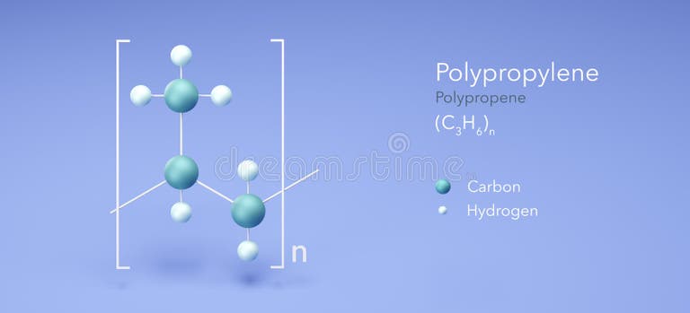 Polypropylene, Polypropene, Polymer, Molecular Structures, 3d Rendering ...