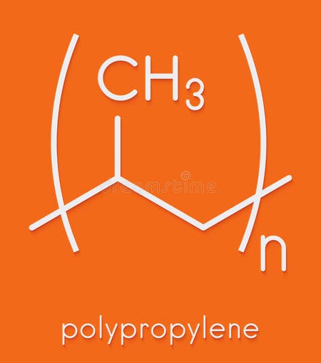 Polypropylene Polypropene, PP Plastic, Chemical Structure. Skeletal ...