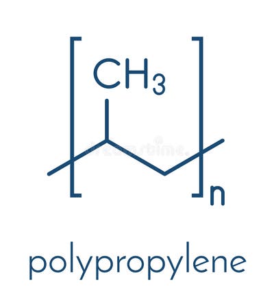Polypropylene Polypropene, PP Plastic, Chemical Structure. Skeletal ...