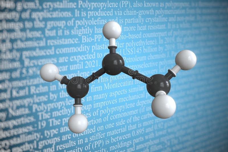 Polypropylene Scientific Molecular Model, 3D Rendering Stock ...