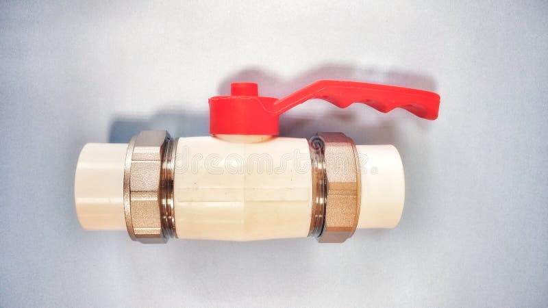 Polypropylene Valve Red Color Stock Image - Image of iron, hand: 198869709