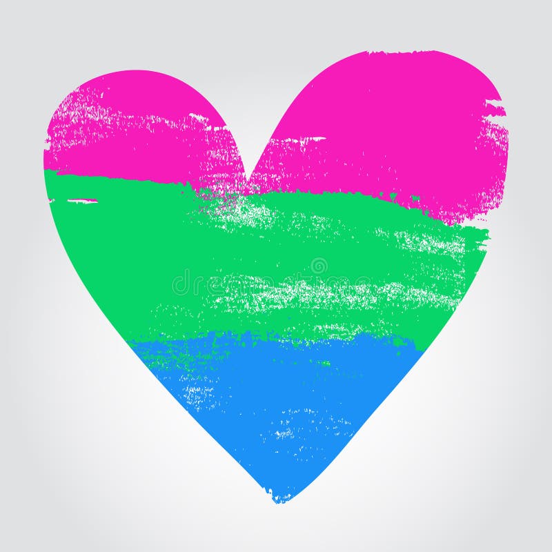 Polysexual Pride Flag Form Heart Stock Illustrations – 3 Polysexual ...