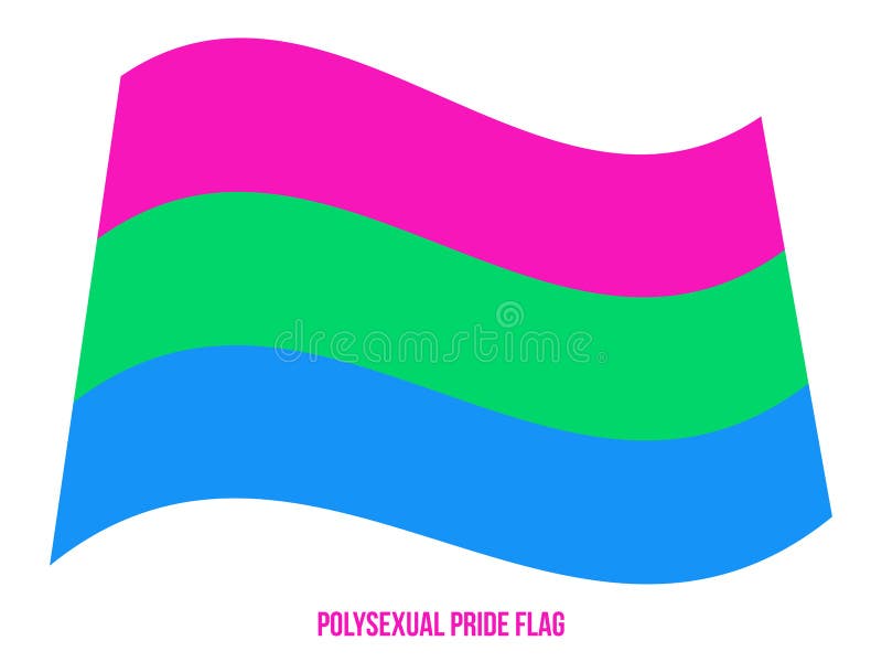 Polysexual Pride Flag in a Form of Heart with Transgender Symbol Stock ...