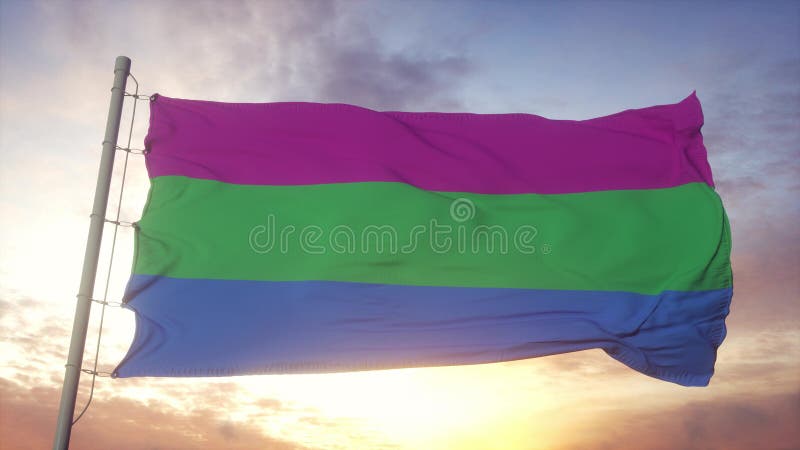 Polygender Pride Flag Waving Animation App Icon Vector Stock Vector ...