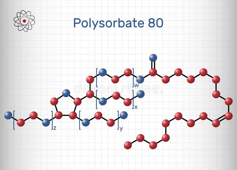 Polysorbate 80 Molecule. Polysorbate is Nonionic Surfactant and ...