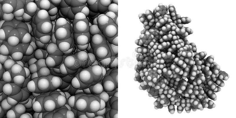 Polystyren Ps Kemisk Struktur Av Plast. Som Används I ...