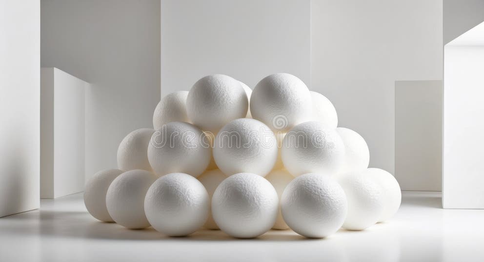 Polystyrene Balls As Insulation Material or Filling. Stock Illustration ...