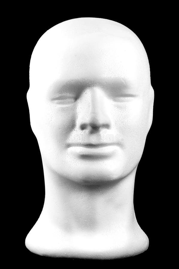 Polystyrene foam male head stock image. Image of isolated - 26900145