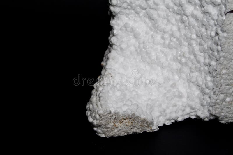 Polystyrene Isolated on Black Background Stock Image - Image of detail ...