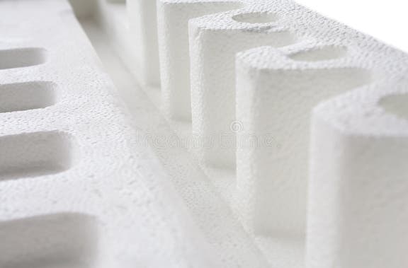Polystyrene Padding for Product Packaging Stock Image - Image of shock ...
