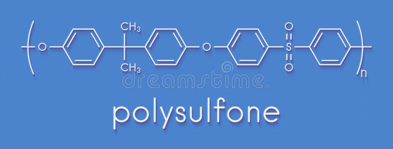 Polysulfone, Basic Chemical Structure. Skeletal Formula. Stock ...