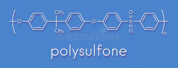 Polysulfone, Basic Chemical Structure. Skeletal Formula. Stock ...