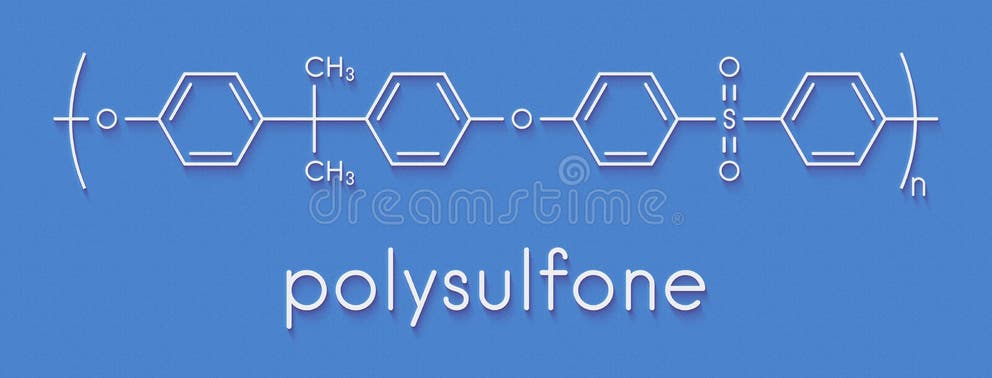 Polysulfone, Basic Chemical Structure. Skeletal Formula. Stock ...