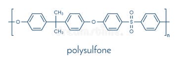 Polysulfone, Basic Chemical Structure. Skeletal Formula. Stock Vector ...