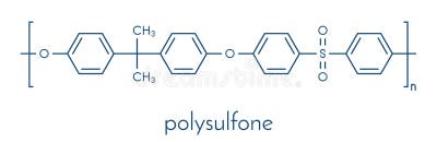 Polysulfone, Basic Chemical Structure. Skeletal Formula. Stock Vector ...