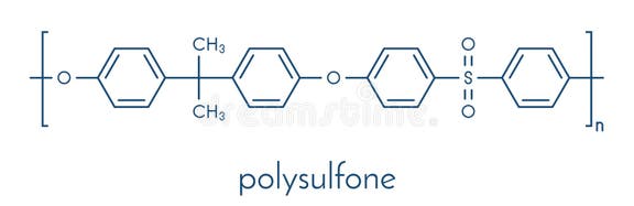 Polysulfone, Basic Chemical Structure. Skeletal Formula. Stock Vector ...
