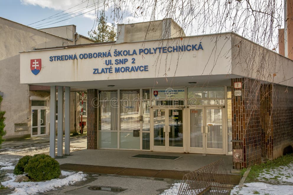 The Polytechnic Secondary School Building in Zlate Moravce. Slovakia ...