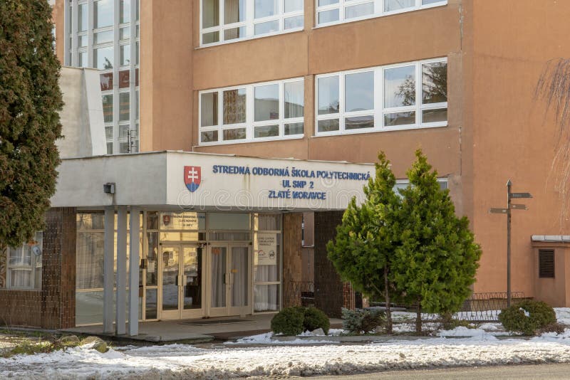 The Polytechnic Secondary School Building in Zlate Moravce. Slovakia ...