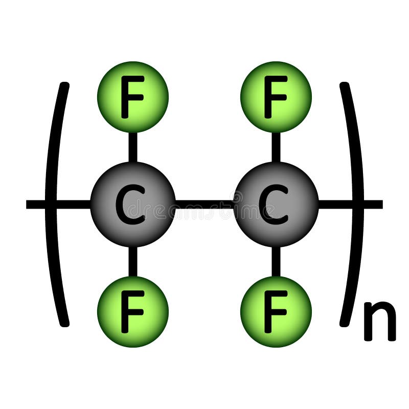 Polytetrafluoroethylene Molecule Icon Stock Illustration - Illustration ...