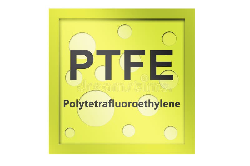 Polytetrafluoroethylene (PTFE) Polymer Symbol Isolated Stock ...